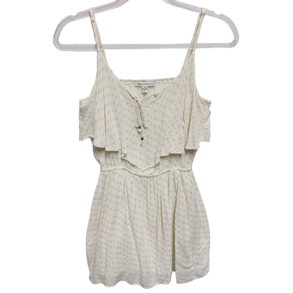 American Eagle Outfitters | Dresses | Ae Gauzy Knit Ruffle Cutout Open ...